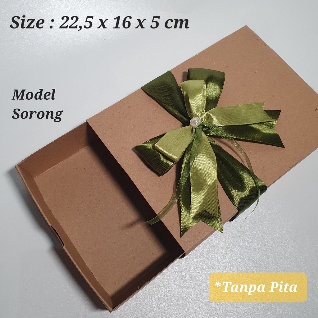 Jual Dus Hadiah Kado Gift Ukuran 22x16x5cm - Sliding Box - Kotak Baju ...