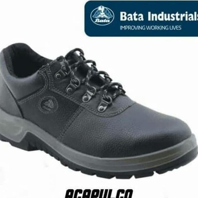 Jual Bata Acapulco Hitam, Sepatu Safety Shoes Black Bata Industrial Sni ...