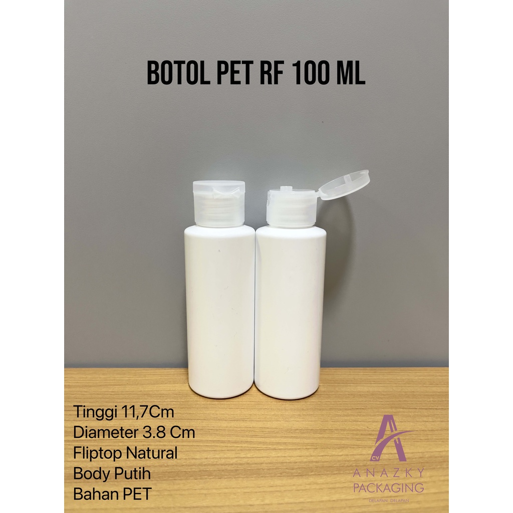 Jual BOTOL PET RF 100 ML PUTIH DOVE - TUTUP FLIPTOP NATURAL (KEMASAN ...