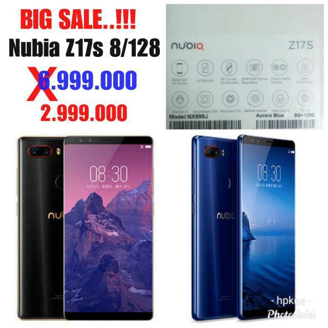 Jual PROMO MURAH PROMO ZTE nubia Z17s 5.73"/RAM 8GB/ROM 128GB/Camera 23MP Aurora Blue Garansi ...