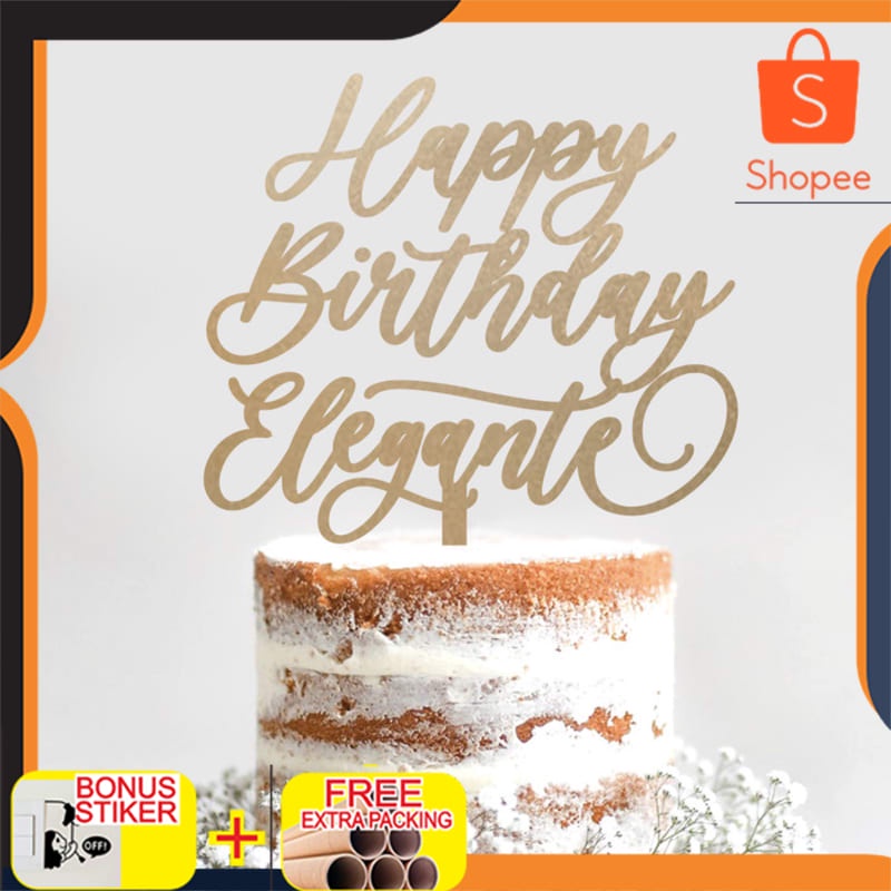 Jual Promo Custom Cake Topper Akrilik Hiasan Kue Acrylic Tulisan Cake ...