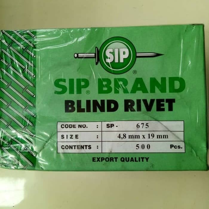 Jual PAKU RIVET SP 675 MEREK SIP 4.8MM ISI 500PC PAKU RIVET TEMBAK ...