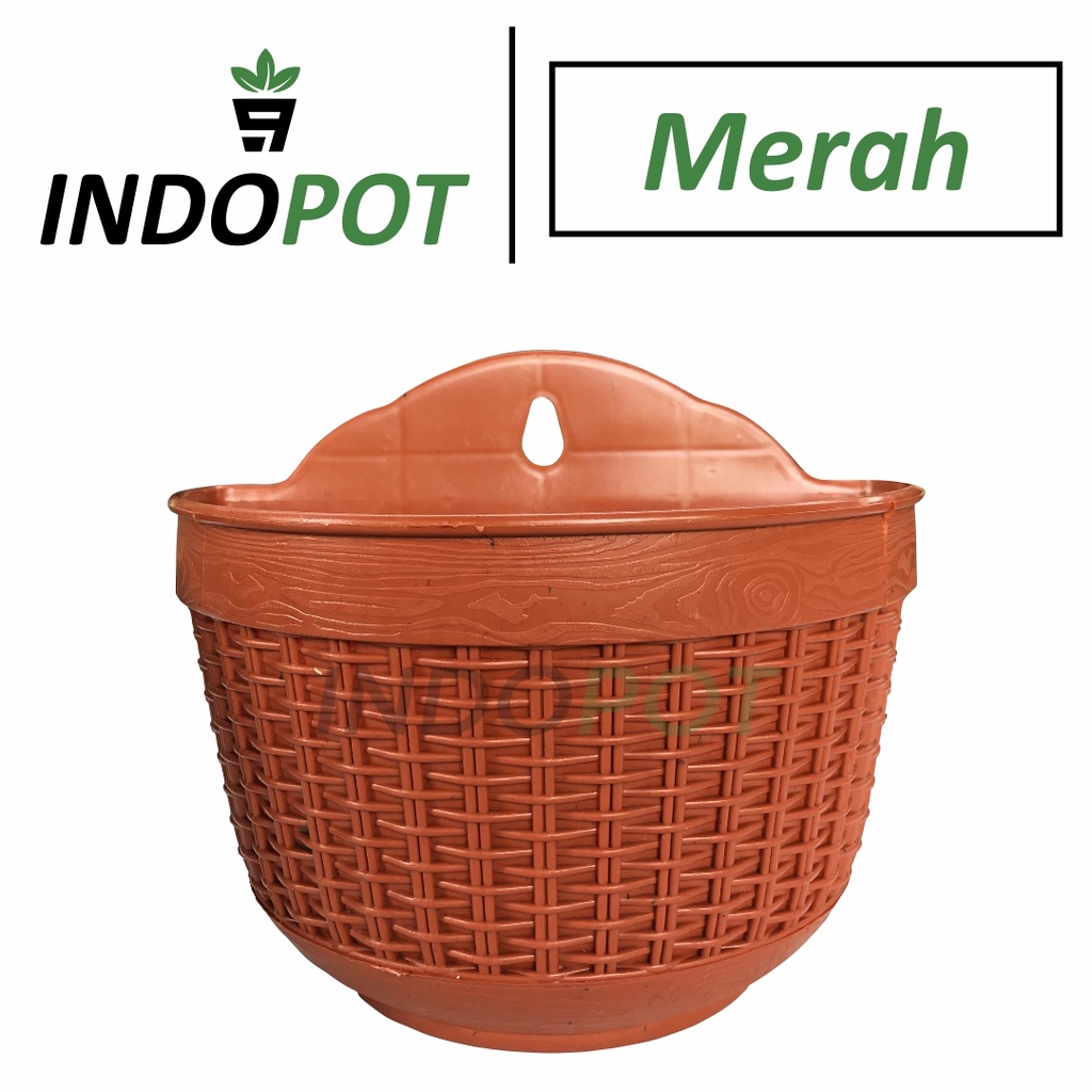 Jual (12pcs) Pot Dinding Tempel CJP Anyam Nara 18 Warna Pot Vertical ...