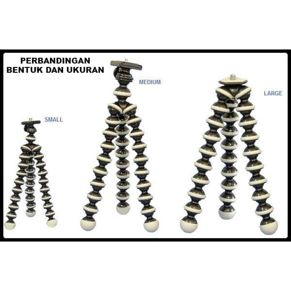 Jual Gorilla Pod Flexible Tripod Kamera Dslr Ukuran L Besar Jumbo Large ...