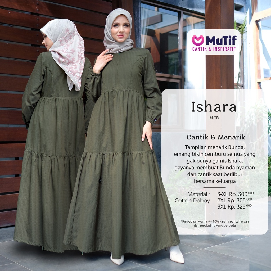 Jual GAMIS MUTIF ISHARA ARMY | Shopee Indonesia