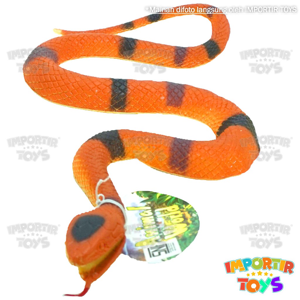 Jual Mainan Ular Replika Karet SOFT PASTERN SNAKE ANIMAL PLANET MAGICAL ...