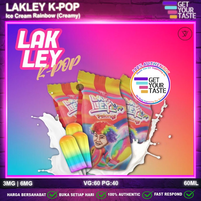 Jual Liquid Lakley K-Pop Pelangi 60ML by Rizky Ritonga x ELF Factory ...