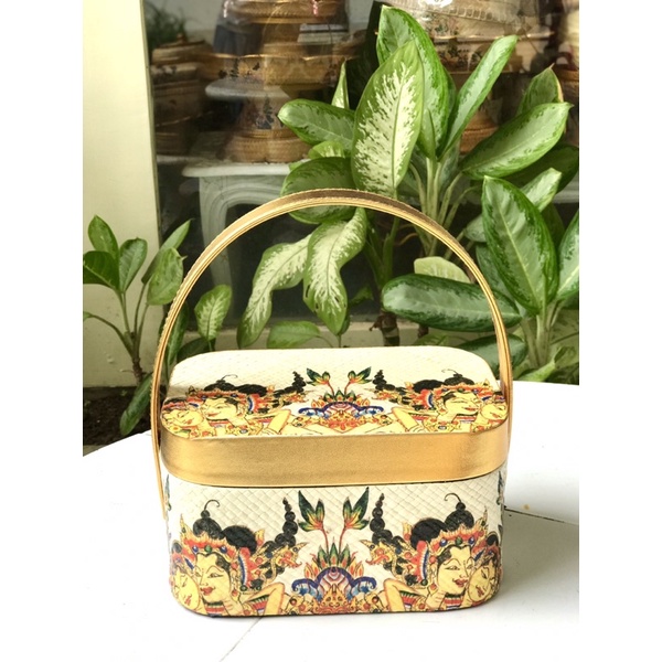 Jual DECOCRAFT - Tas Canang Large Motif Wayang | Shopee Indonesia