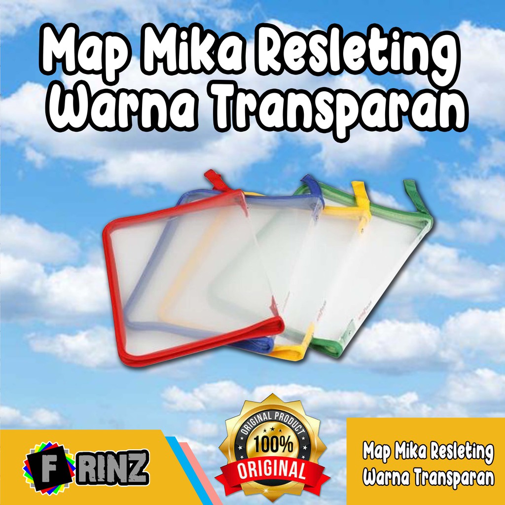 Jual ATK ~ Map Tas Resleting Mika Folio Transparan Tebal | Shopee Indonesia