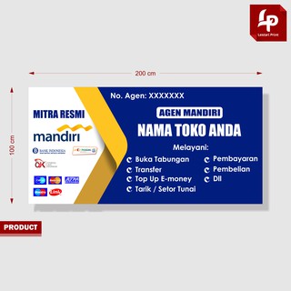 Jual SPANDUK AGEN MANDIRI / BANNER AGEN MANDIRI / CUSTOM DESAIN / 2M X ...
