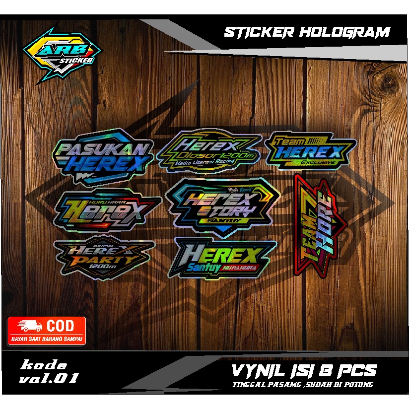 Jual Sticker Hologram VYNIL Pack Print & Cut ARB HEREK Vol.01 | Shopee ...