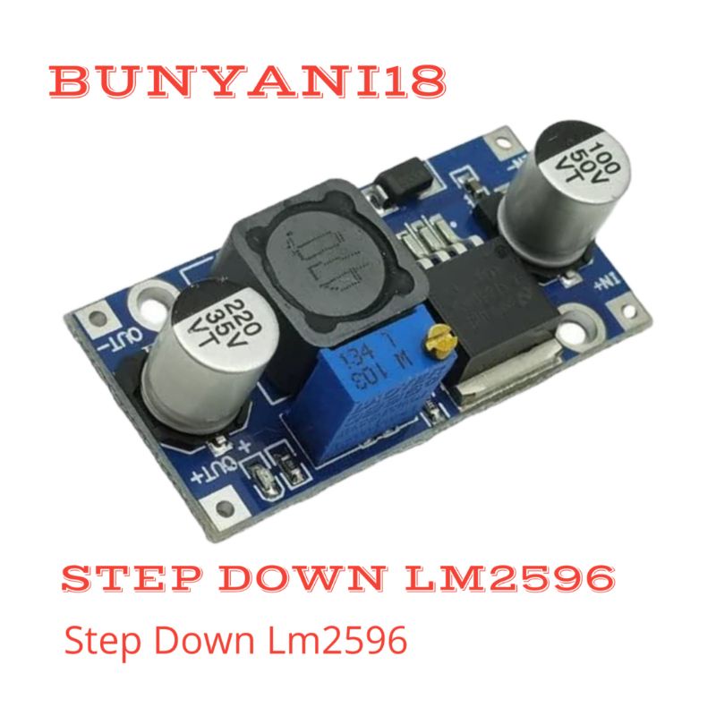 Jual Step Down Power Supply Module Adjustable LM2596 DC to DC Modul Regulator Voltase Converter ...