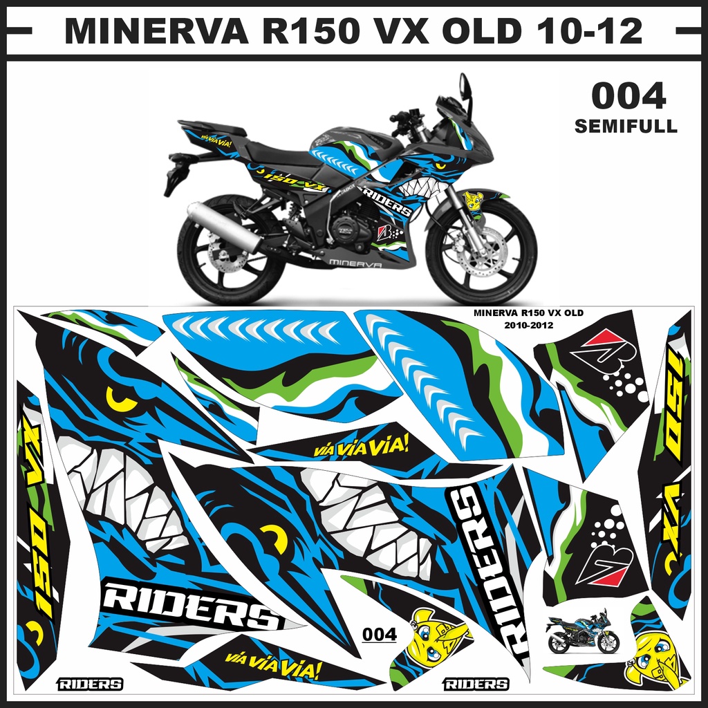 Jual Stiker Striping Minerva R150 VX Old 2011 Variasi Lis FL0209 Decal ...