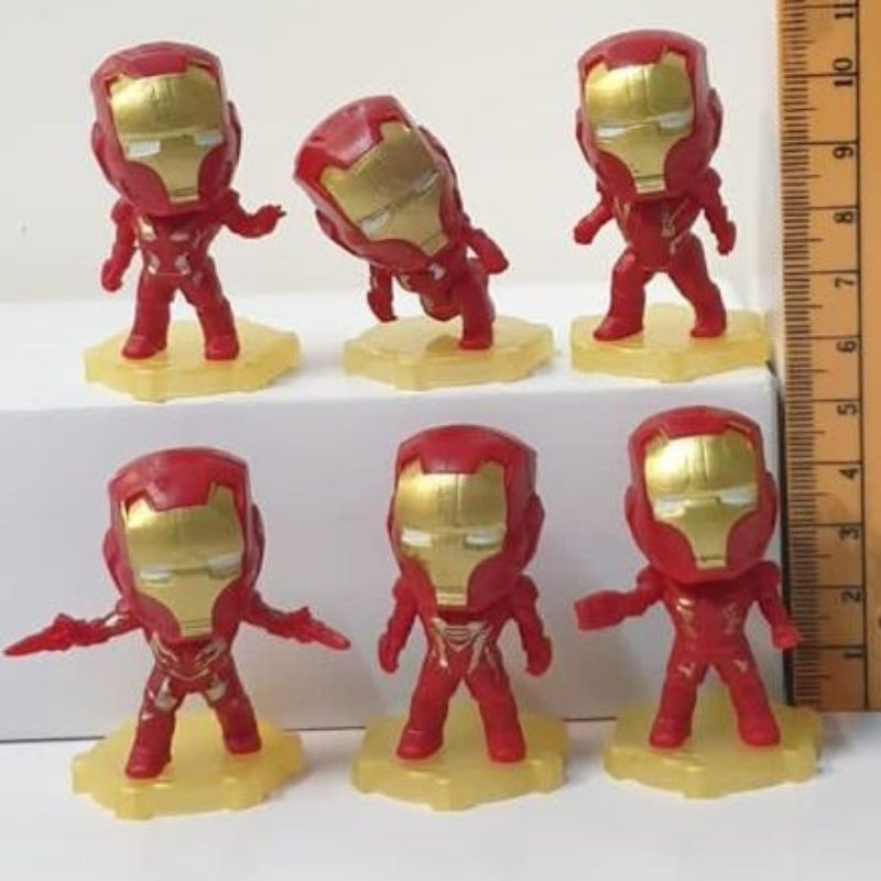 Jual Iron Man Chibi 6 Pcs Ironman Action Figure Avengers Figur Mainan ...