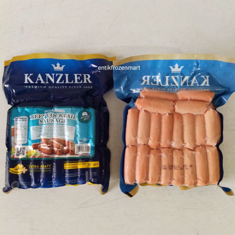 Jual Kanzler Sosis Beef Cocktail 500gr isi ±42pcs | Shopee Indonesia