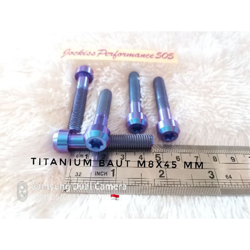 Jual Baut Titanium M8X45 MM Small/Baut 12 Panjang 4,5 Cm | Shopee Indonesia