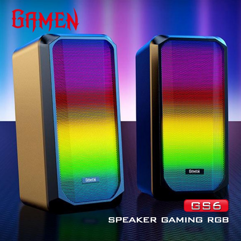 Jual SPEAKER GAMING RGB GAMEN GS6 RGB Rhythm Lights Speaker Excellent ...