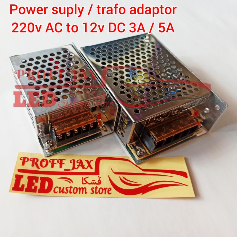 Jual Power suply / trafo / adaptor 220volt AC to 12volt DC 3A / 5A ...
