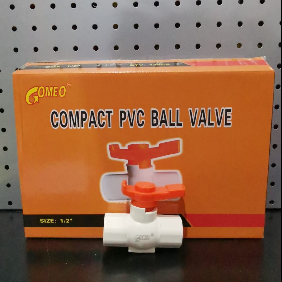 Jual BALL VALVE PVC GOMEO 1/2 INCH | Shopee Indonesia