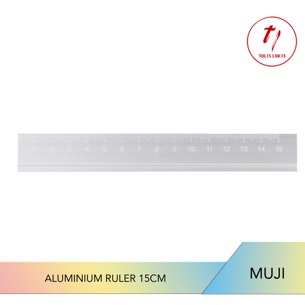 Jual PENGGARIS MUJI ALUMINIUM RULER 15CM | Shopee Indonesia
