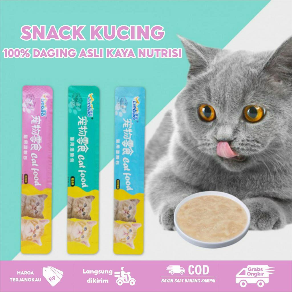 Jual CEMILAN SNACK KUCING HEWAN PELIHARAAN 15g/Strip CREAMY TREATS CAT ...