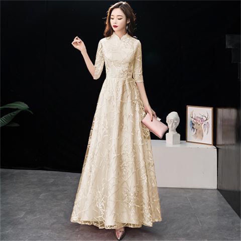 Jual Gaun pengiring pengantin baru gaun pengantin toast gaun pink gaya ...