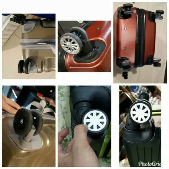 Jual RODa koper fiber model double wheel 1 set 4 pcs bisa putar 360 ...