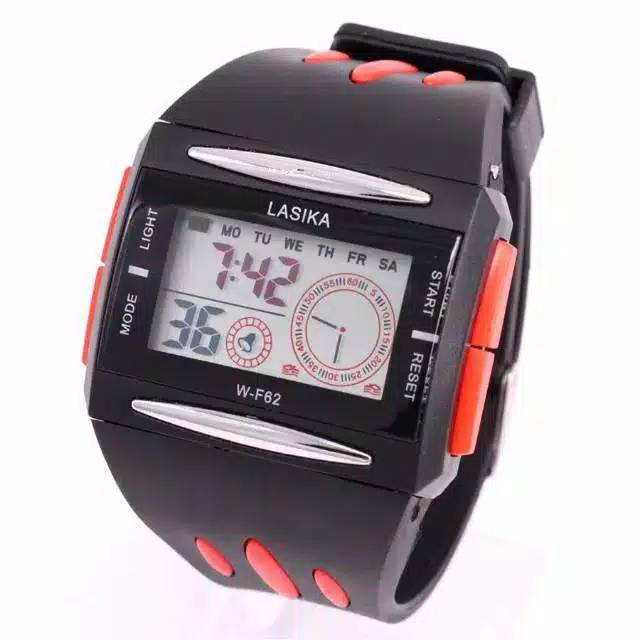 Jual JAM TANGAN ORIGINAL SPORT DIGITAL K SPORT LASIKA W-F62 HITAM MERAH ...