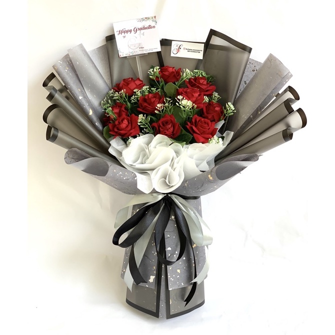 Jual Buket Bunga Wisuda Sempro Ulang Tahun Mawar Merah | Shopee Indonesia