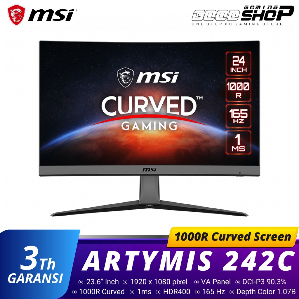 Jual MSI MAG ARTYMIS 242C [1080p, 165Hz] - Gaming Monitor | Shopee ...