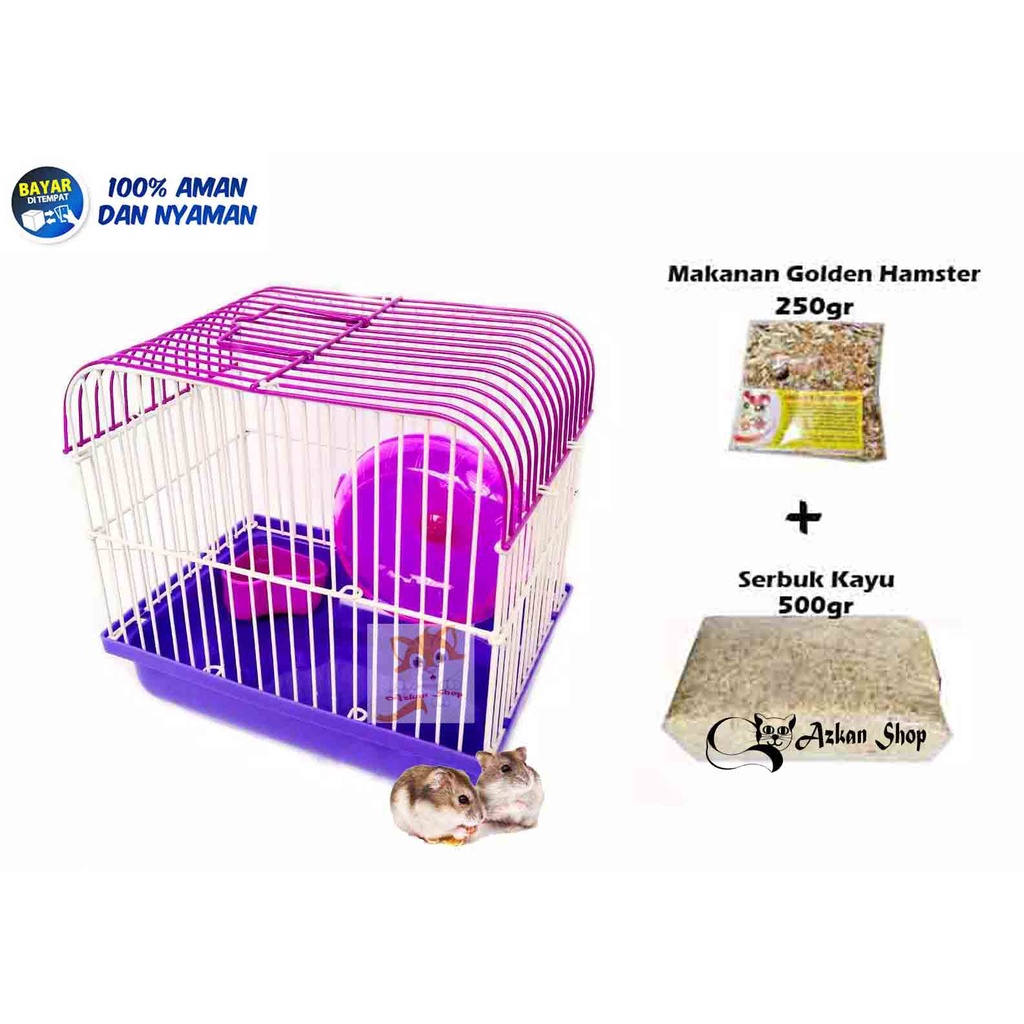 Jual Kandang Hamster Murah Free Serbuk Kayu Alas tidur Hamster dan ...