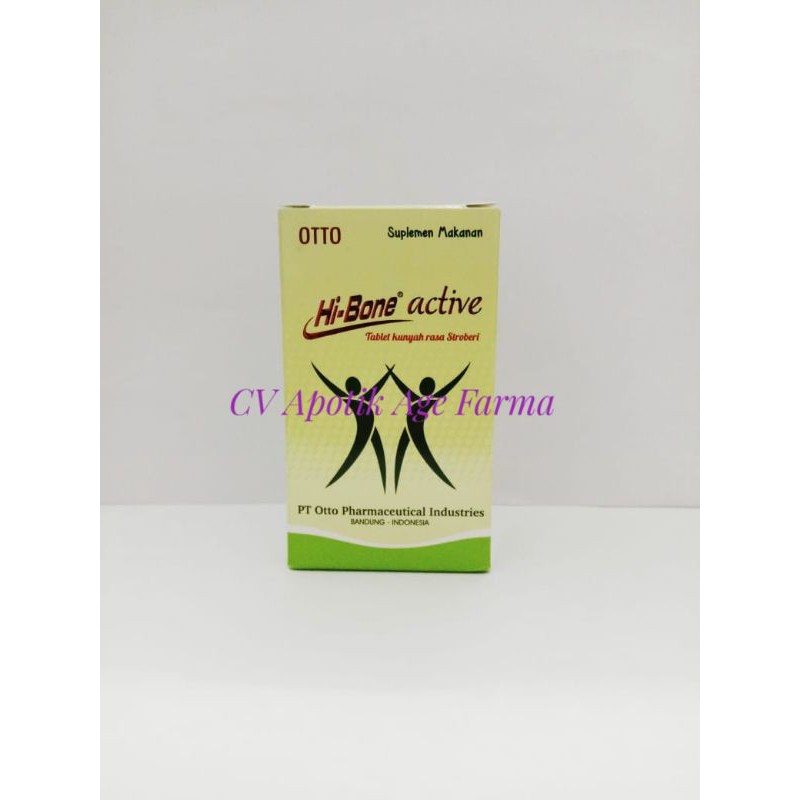 Jual Hi Bone atau Hibone Active Chewable Tab isi 30 Rasa Strawberry ...