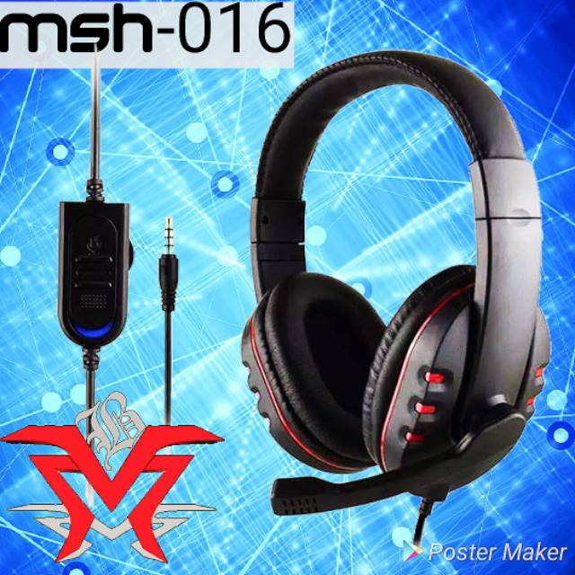 Jual (READY) MSH-016 Mediatech Stereo Headphone Headset Gaming ...