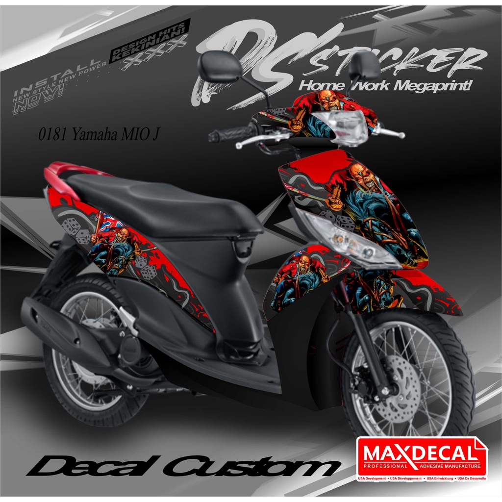 Jual 0181 Stiker Striping Decal Mio J Zombie | Shopee Indonesia