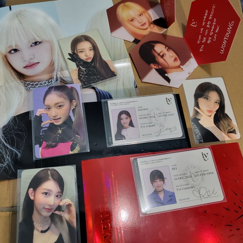 Jual Album + Photocard IVE Eleven POB Ktown4u Leeseo Gaeul Wonyoung Rei Liz Message Card ...