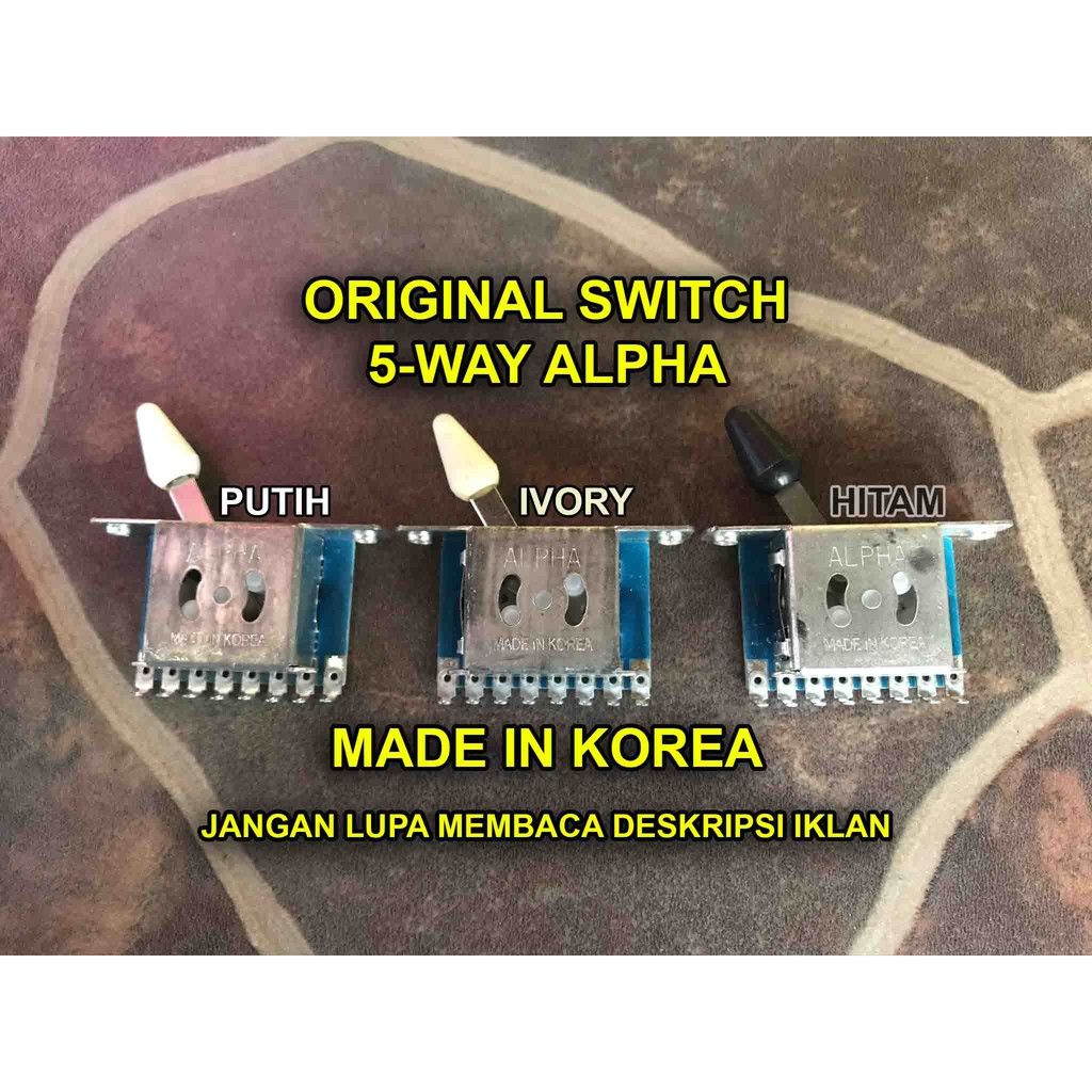 Jual Switch 3 5 Way Alpha Original Korea Selector Vintage Guitar Pickup ...