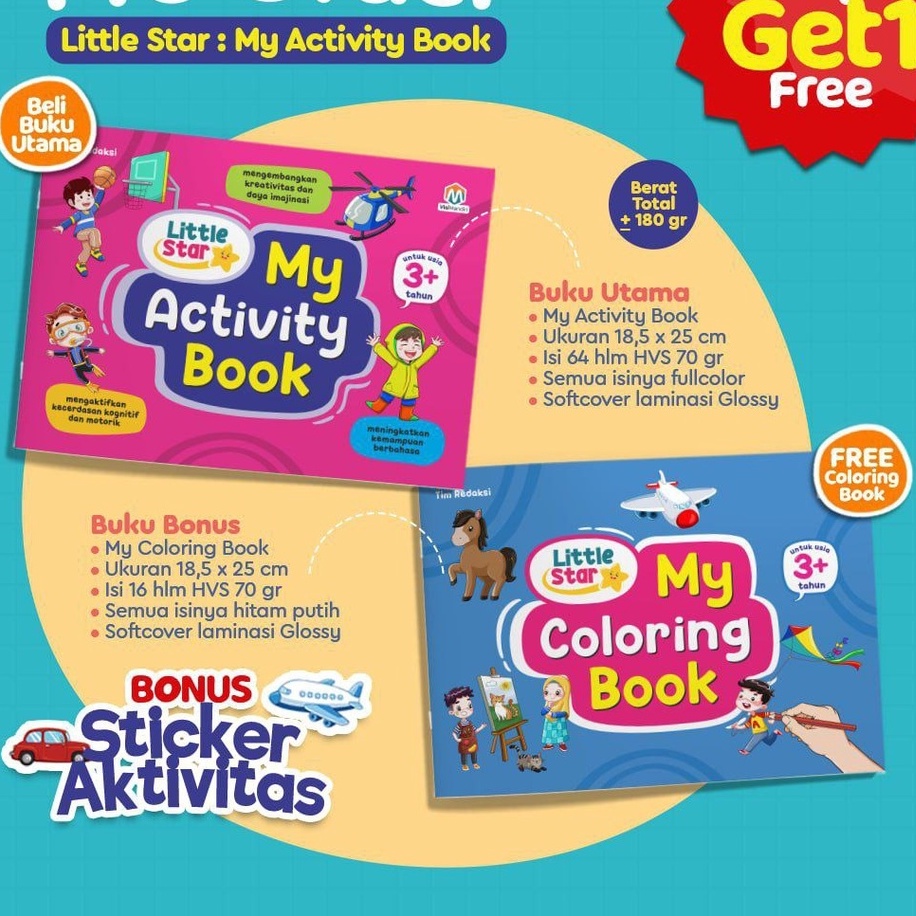 Jual PAKET Buku Anak Isi 2 Buku Little Star My Activity Book My ...