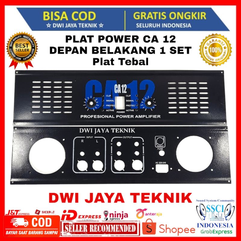 Jual PLAT POWER CA 12 DEPAN BELAKANG 1 SET Plat Tebal | Shopee Indonesia