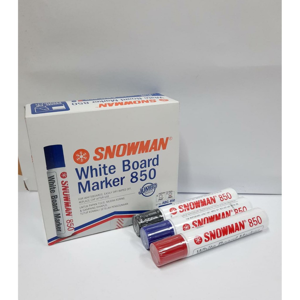 Jual Spidol Whiteboard Papan Tulis Marker Jumbo Besar Snowman 850 ...