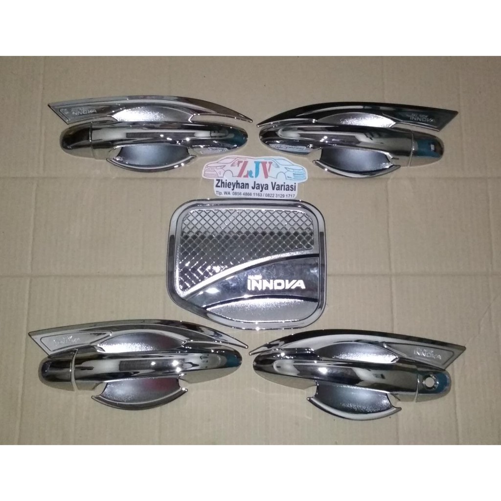 Jual paket handle + mangkok outer + tutup tangki all new innova reborn elegant luxury chrome ...