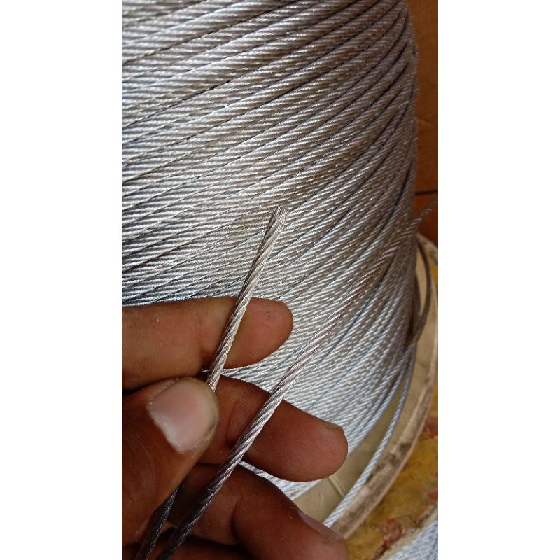 Jual Kawat seling baja galvanis 3mm/sling galvanis wire rope 3mm ...