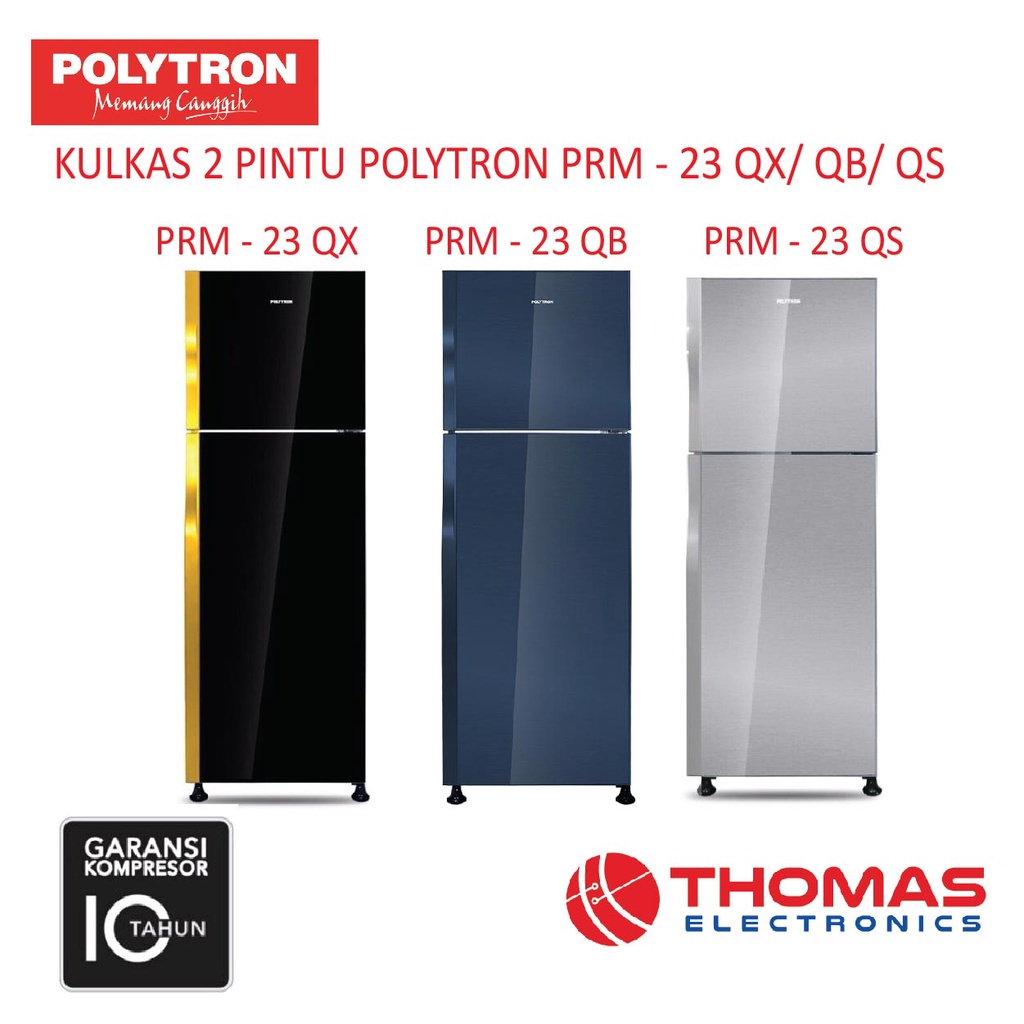 Jual KULKAS 2 PINTU POLYTRON PRM 23 QX QB QS GARANSI RESMI | Shopee ...