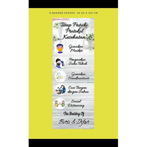 Jual Banner Protokol Kesehatan/ Banner Prokes Wedding/ Cetak Banner ...