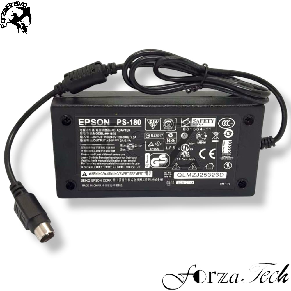 Jual Adaptor EPSON 24V 2A 3 PIN PS-180 M159A For TM-T60 TM-T88 TM-U295 ...