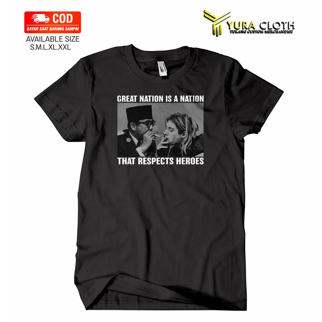 Jual Kaos Pria Distro Soekarno X Kurt Cobain | Shopee Indonesia Jual Kaos Pria Distro Soekarno X Kurt Cobain | Shopee Indonesia