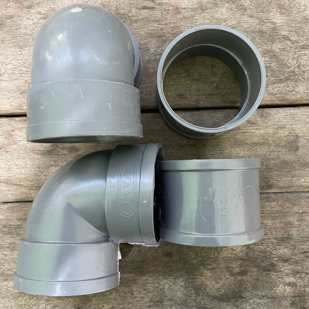 Jual Knee Sock Tee Pipa PVC 2" 2 1/2 Inch D L Elbow Keni Sock Sok ...