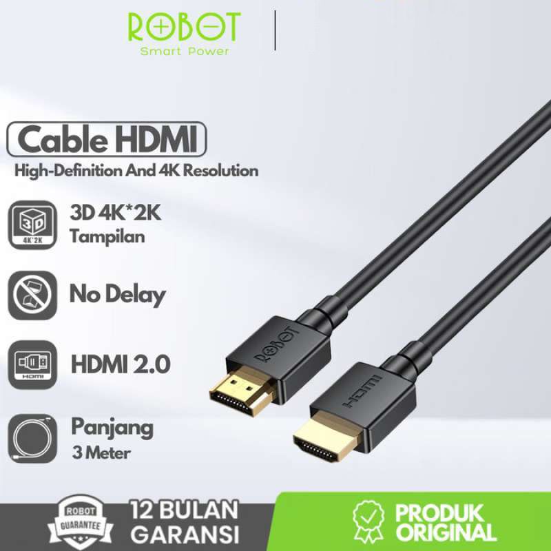 Jual Kabel HDMI Robot RFH03 Panjang 3 Meter (Definisi Tinggi Visual 4K ...