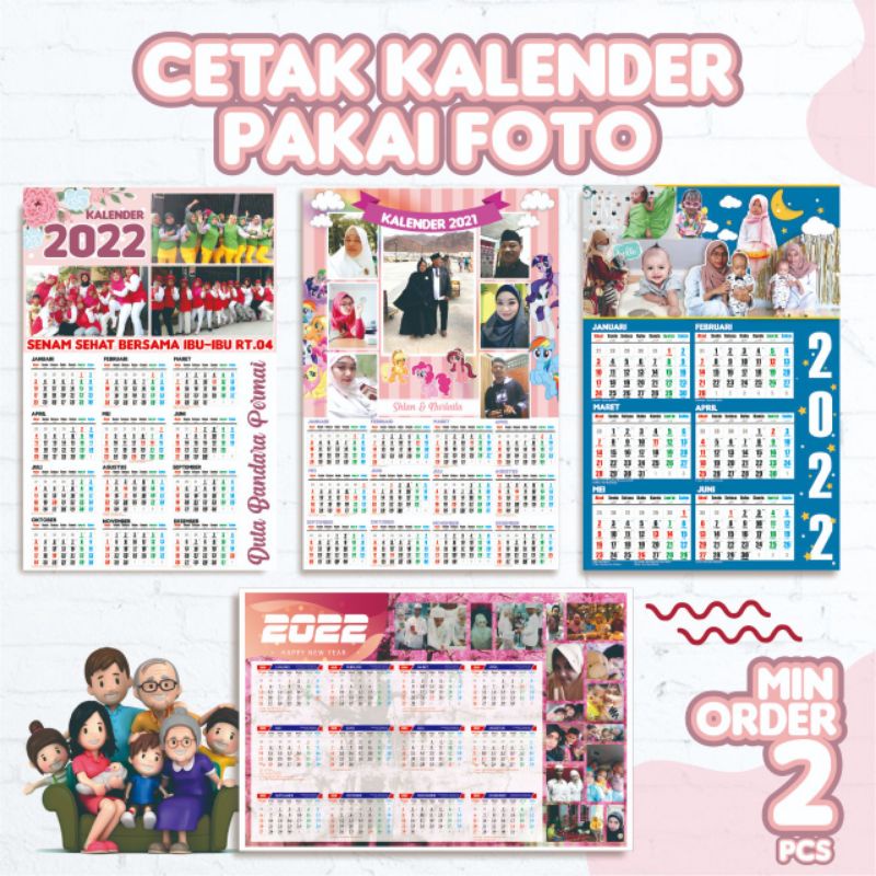 Jual KALENDER 2022 PAKAI FOTO | Kalender Custome | kalender toko 2022 ...
