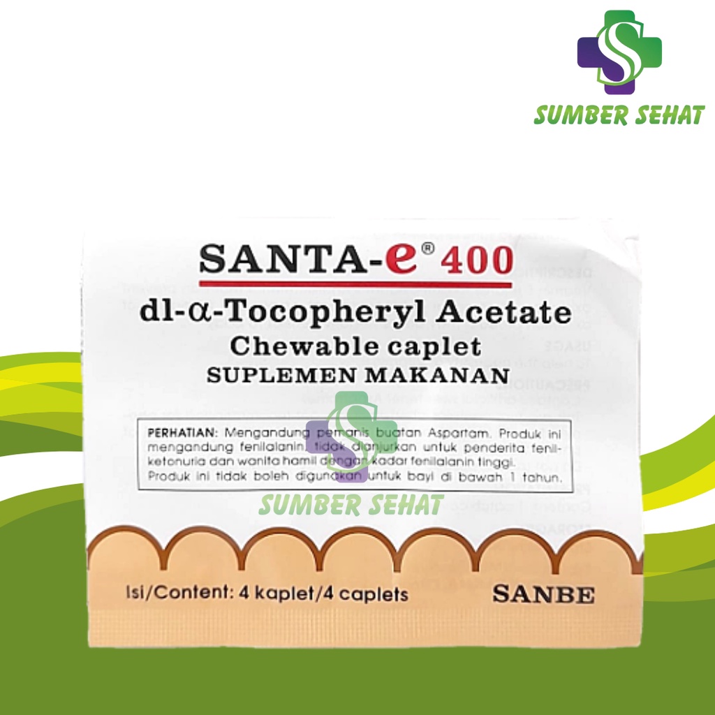 Jual SANTA E 400 MG STRIP 4 TABLET | Shopee Indonesia