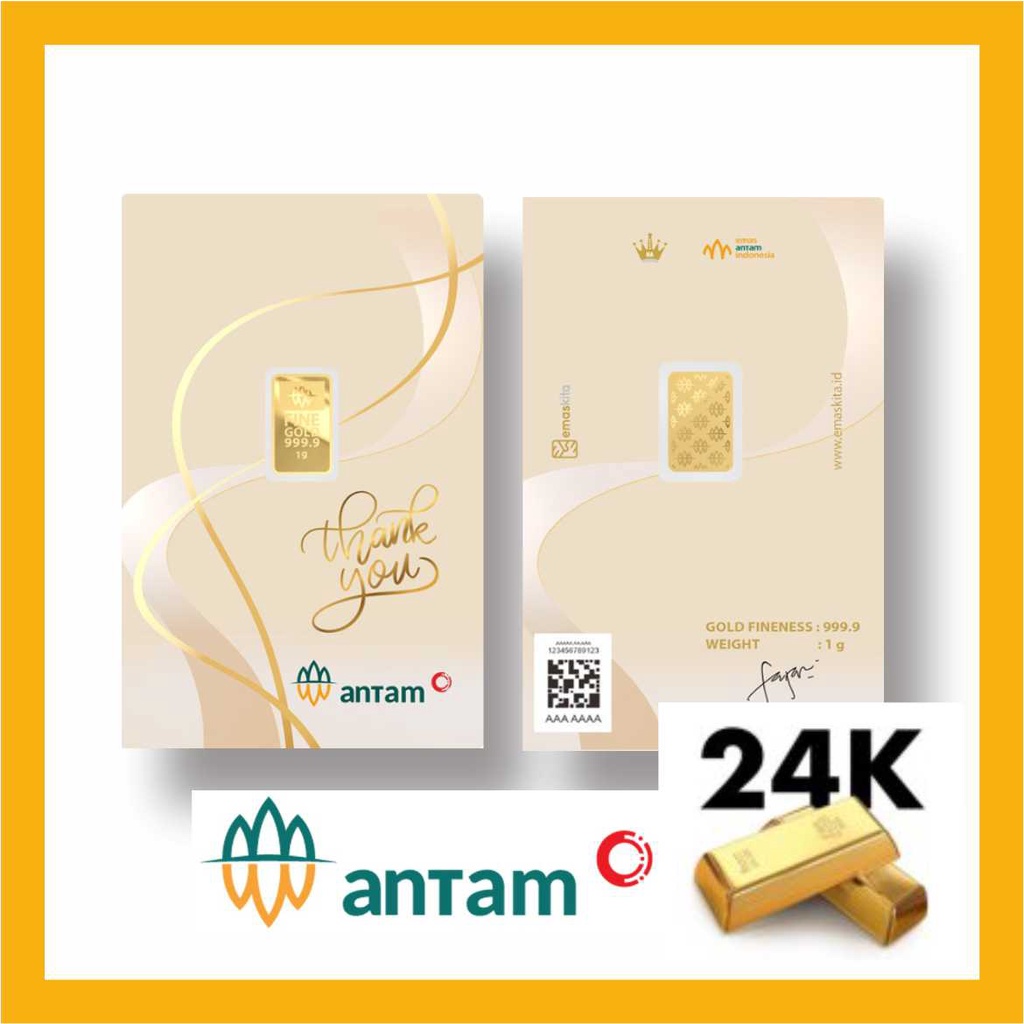 Jual LM Emas Logam Mulia 1 Gram EMAS KITA ANTAM x HARTADINATA Micro ...